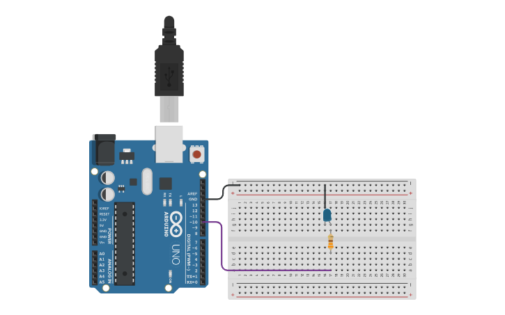 Circuit design Mi primer circuito con arduino - Tinkercad