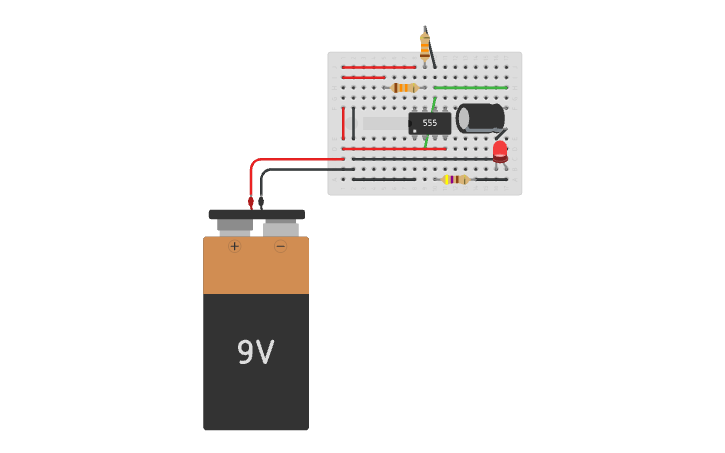 Circuit Design 555 Timer Tinkercad