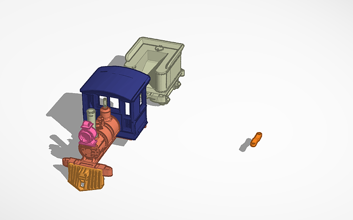 3D design Porter B-T & tender - Tinkercad