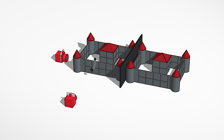 3D design 2 ways to destroy a castle - Tinkercad