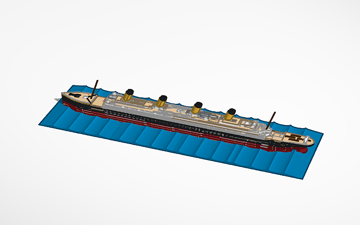 3D design THE TANIC THE BIGEST SHIP IN THE WORD - Tinkercad