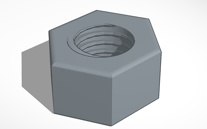 3D design Hex nut - Tinkercad