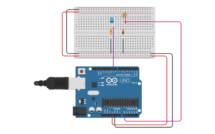 Circuit design 2.2.3.2 Lab - Photo Resistor using RedBoard and Arduino ...