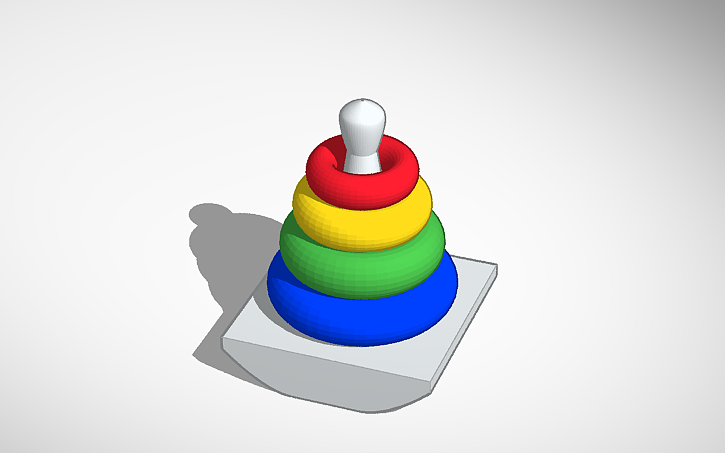 3D design Pyramid Rings - Tinkercad