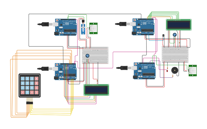 Circuit design KDB SECURITY - Tinkercad