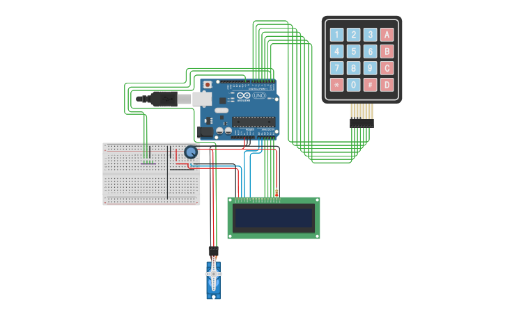 Circuit design Smart door lock system by tanveer singh - Tinkercad