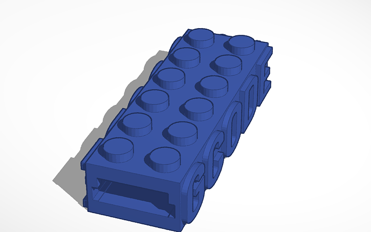 3D design gcode lego usb cover - Tinkercad
