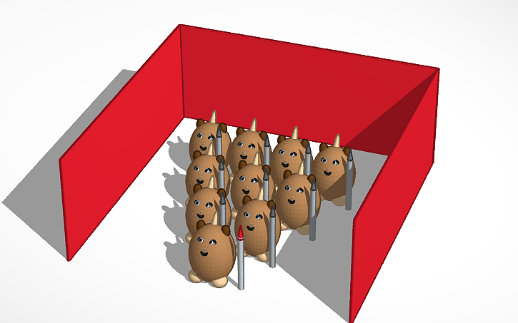 3D design evil beaver cult - Tinkercad