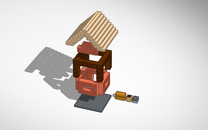 3D design minecraft mini house - Tinkercad
