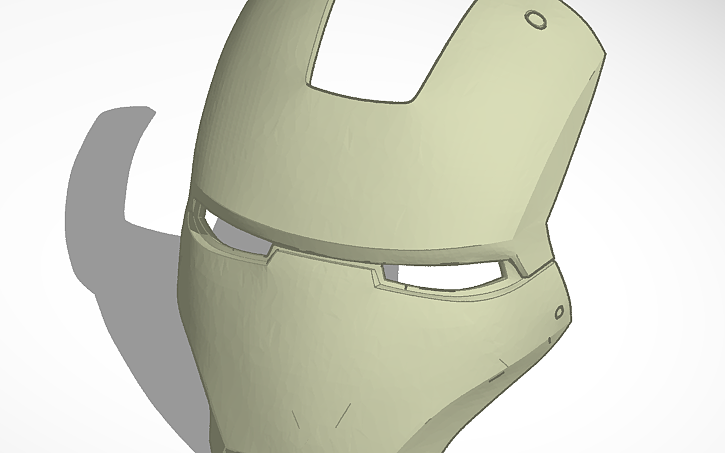 3D design iron man face mask - Tinkercad
