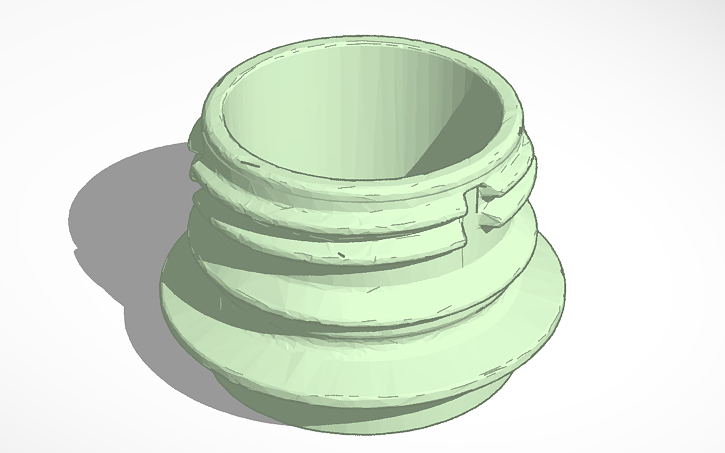 3D design pop bottle thread - Tinkercad