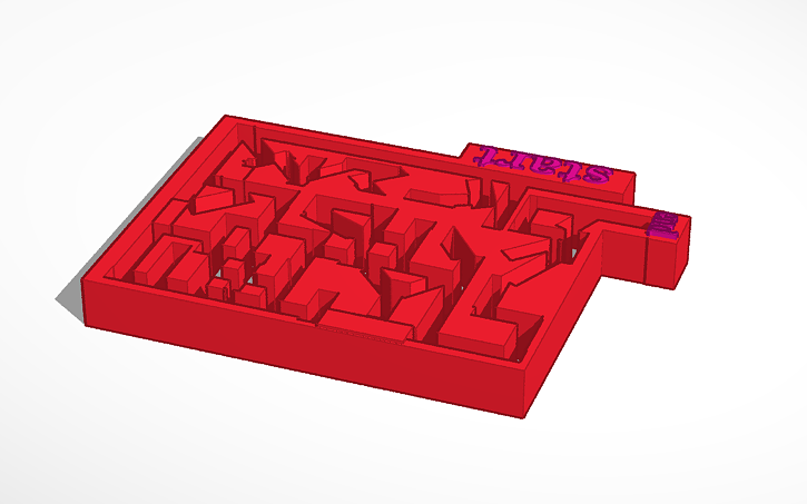 3D design maze - Tinkercad