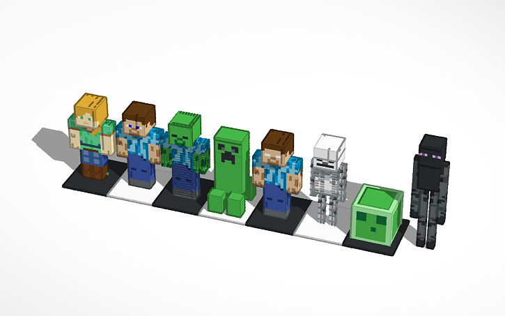 3D design Minecraft Characters - Tinkercad