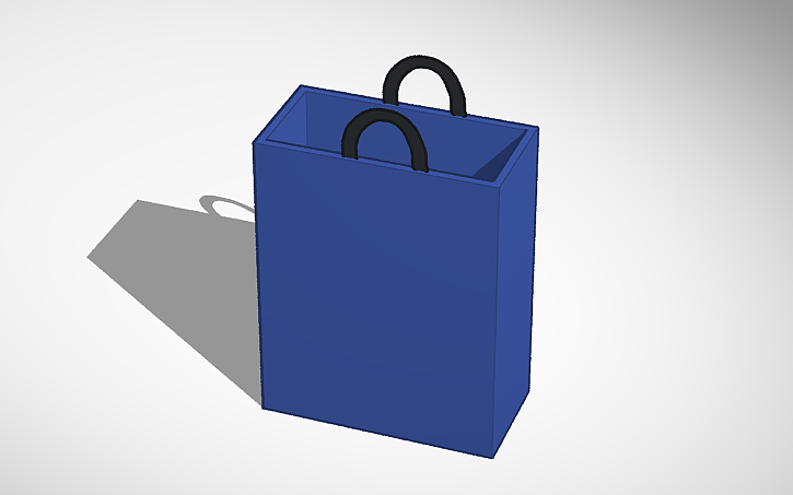 3D design Day 29 of TED: shopping bag - Tinkercad