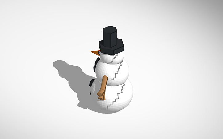 3D design Snowman - Tinkercad