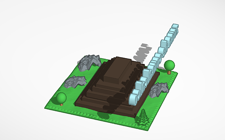 3D design pirámide de Comalcalco^_^ - Tinkercad