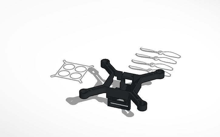 3D design complete micro drone - Tinkercad