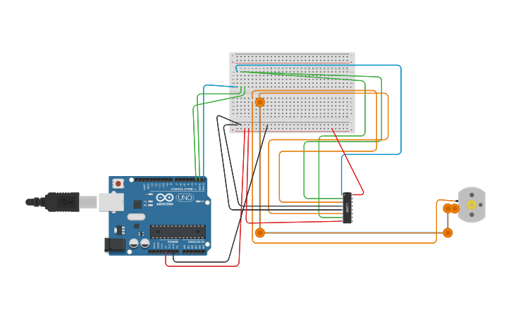 Circuit Design Stepper Motor Tinkercad