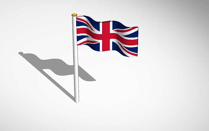 3D design Union Jack - Flag of The United Kingdom - Tinkercad