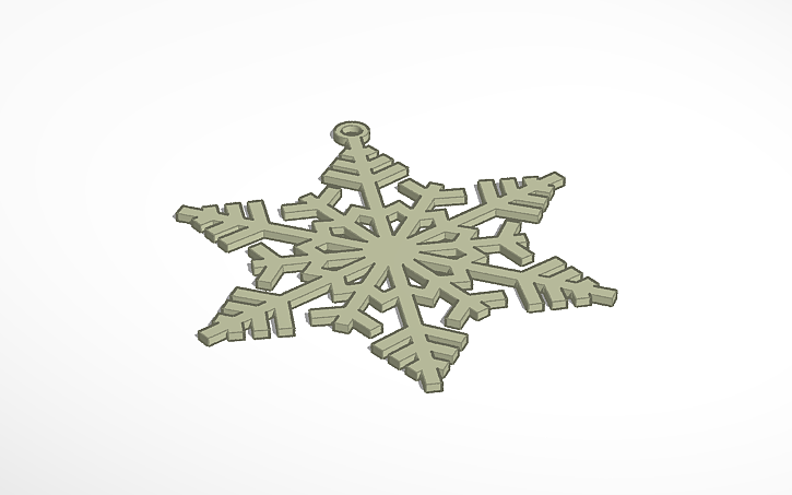 3D design snow flake svg or stl - Tinkercad