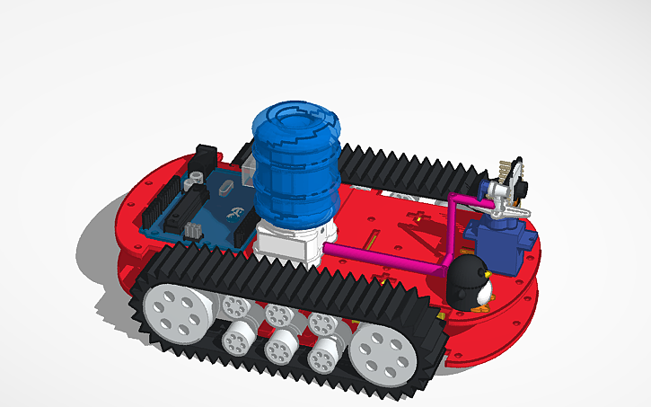 3D design Copy of Diseño 3D carro robot - Tinkercad