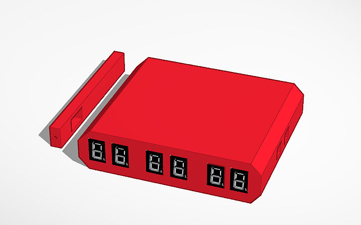 3D design Copy of Reloj Digital - Tinkercad