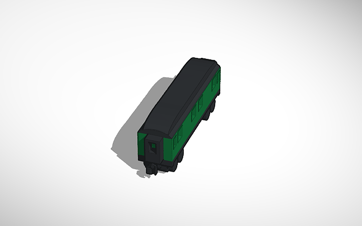 3D design take along Heavyweight Sleeper coach - Tinkercad