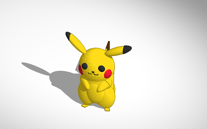 3D design Pikachu - Tinkercad