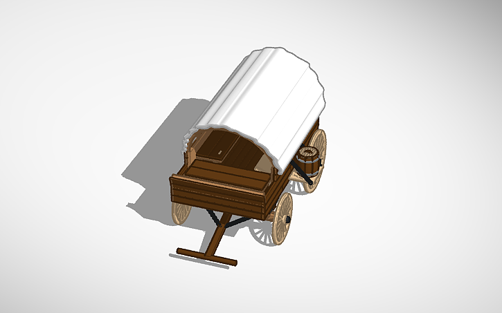 3D design Covered Wagon - Tinkercad
