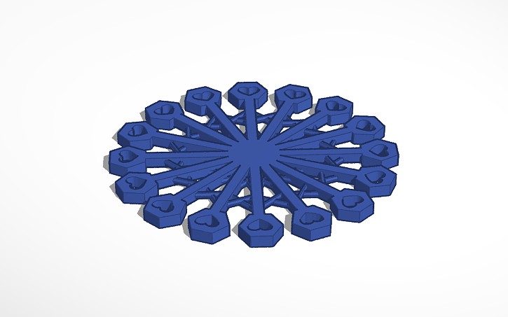3D design snowflake - Tinkercad