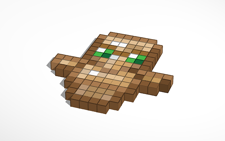 3D design Minecraft Totem of Undying - Tinkercad