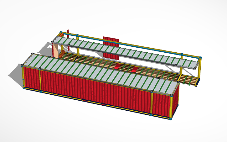 3D design 53ft High Cube Container (Modular, length 5' - 60') - Tinkercad