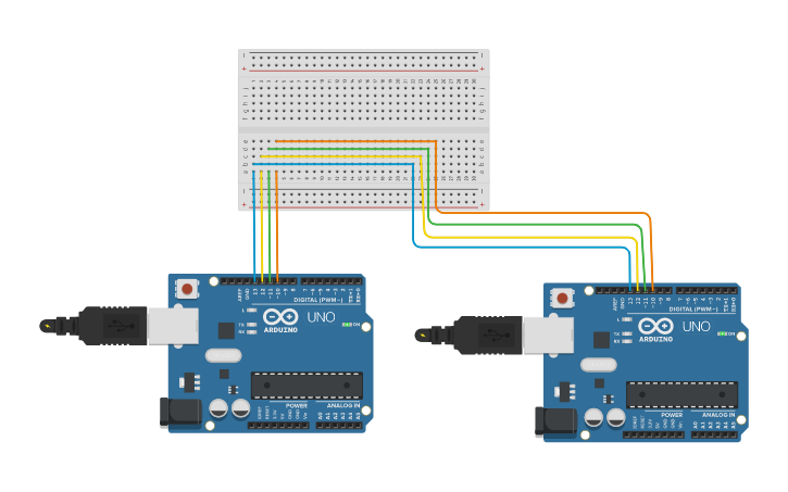 Circuit design SPI通訊 - Tinkercad