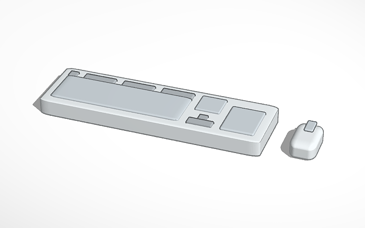 3D design Keyboard & Mouse - Tinkercad