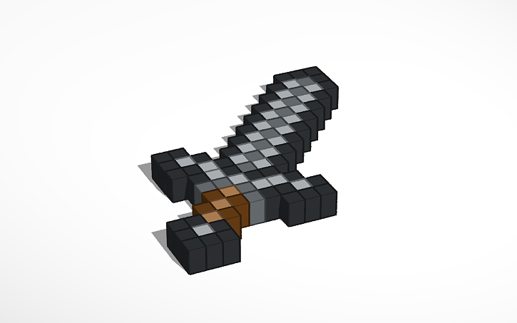 3D design Minecraft Sword - Tinkercad