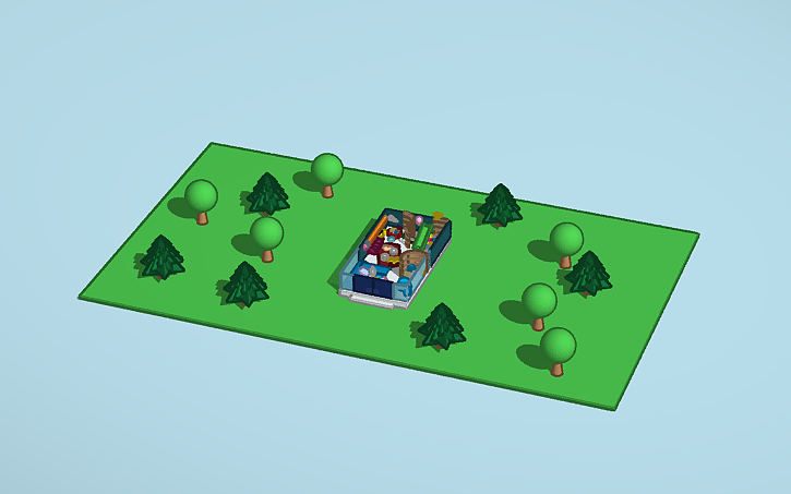 3D design funny study room - Tinkercad