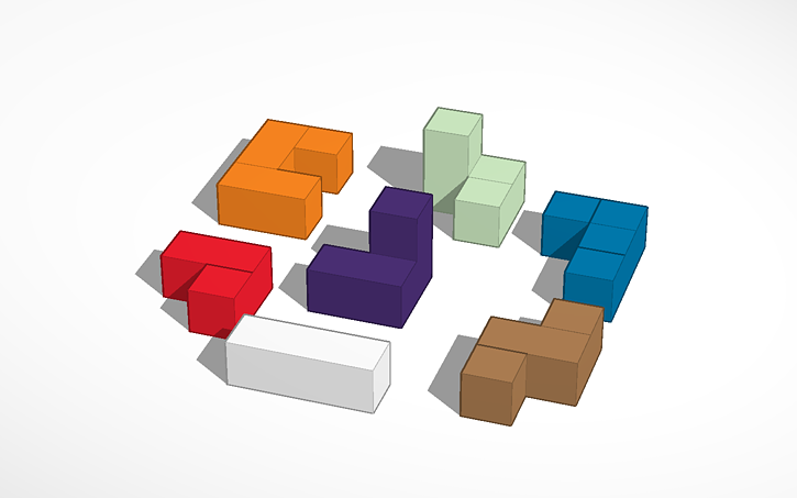 3D design cube assembly puzzle - Tinkercad