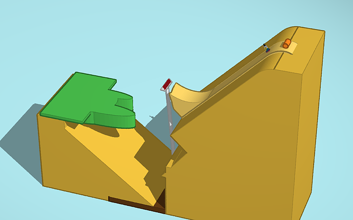 3D design skateboard jump - Tinkercad