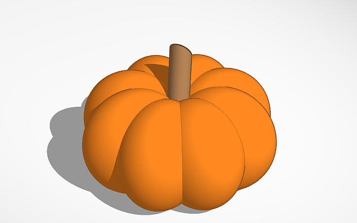 3D design little pumpkin - Tinkercad