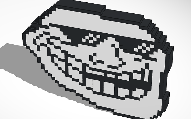 3D design troll face... - Tinkercad