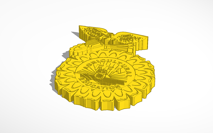 3D design FFA Emblem - Tinkercad
