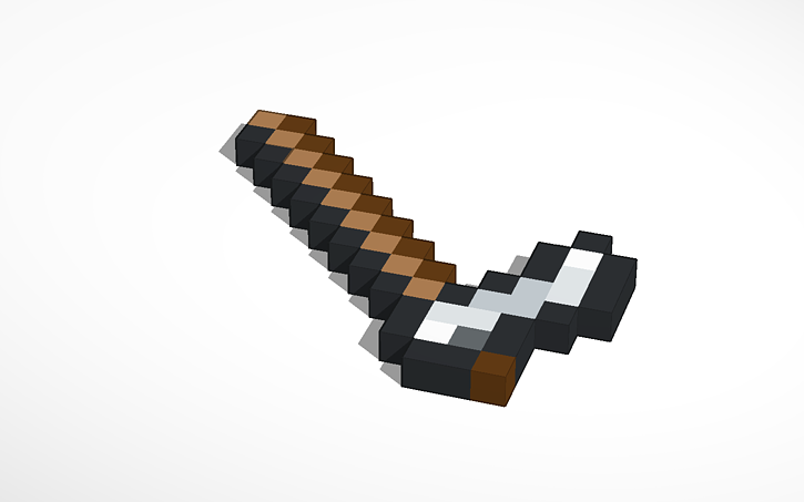 3D design Minecraft Hoe - Tinkercad