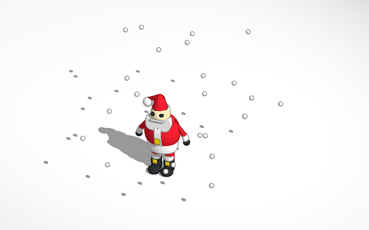 3D design Santa Claus - Tinkercad