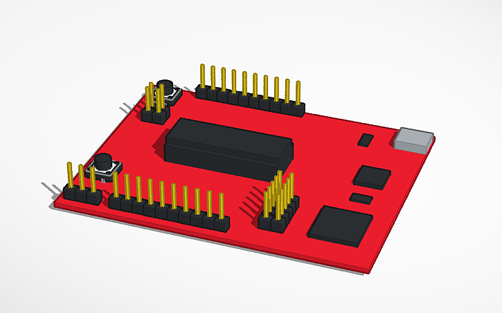 3D design TI MSP430G2 - Tinkercad