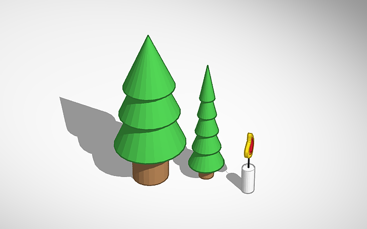 3D design trees - Tinkercad