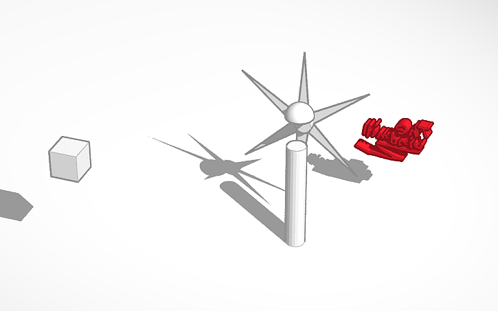 3D design Wind Turbine - Tinkercad