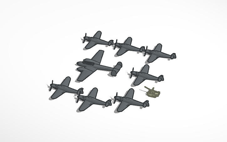 3D design Copy of WW2 axis planes - Tinkercad
