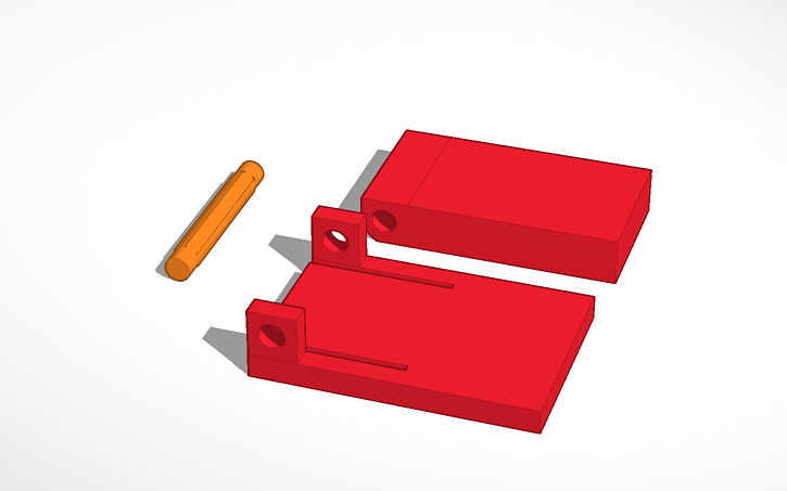 3D design All plastic Snap Hinge - Tinkercad