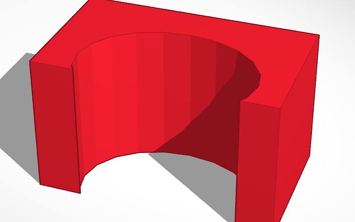 3D design Curved Wall - Tinkercad