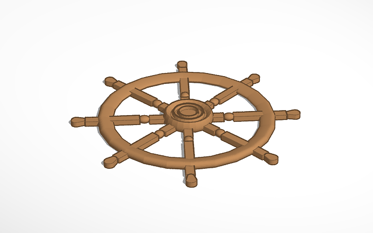 3D design Ava S Ship Wheel medallion - Tinkercad